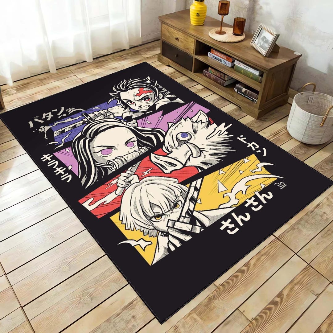 Anime Area Rug, Japanese Animation Inspired Floor Mat, Fanatic Home ...