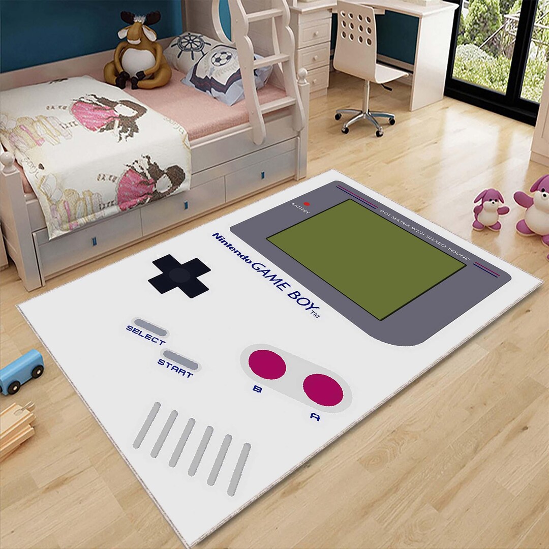 Retro Game Rug, Game Boy Rug, Retro Gaming Carpet, Game Room Rug, Retro ...