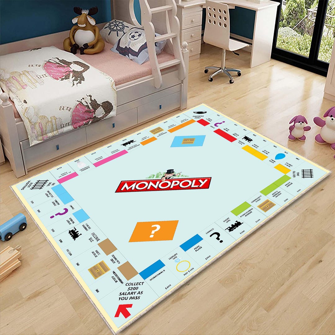 Monopoly Patterned Rug, Game Playing Rug - Etsy
