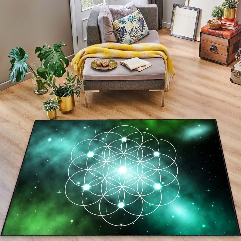 Mandala, Sacred Geometry, Flower of Life, Galaxy, Drawn White Geometric ...