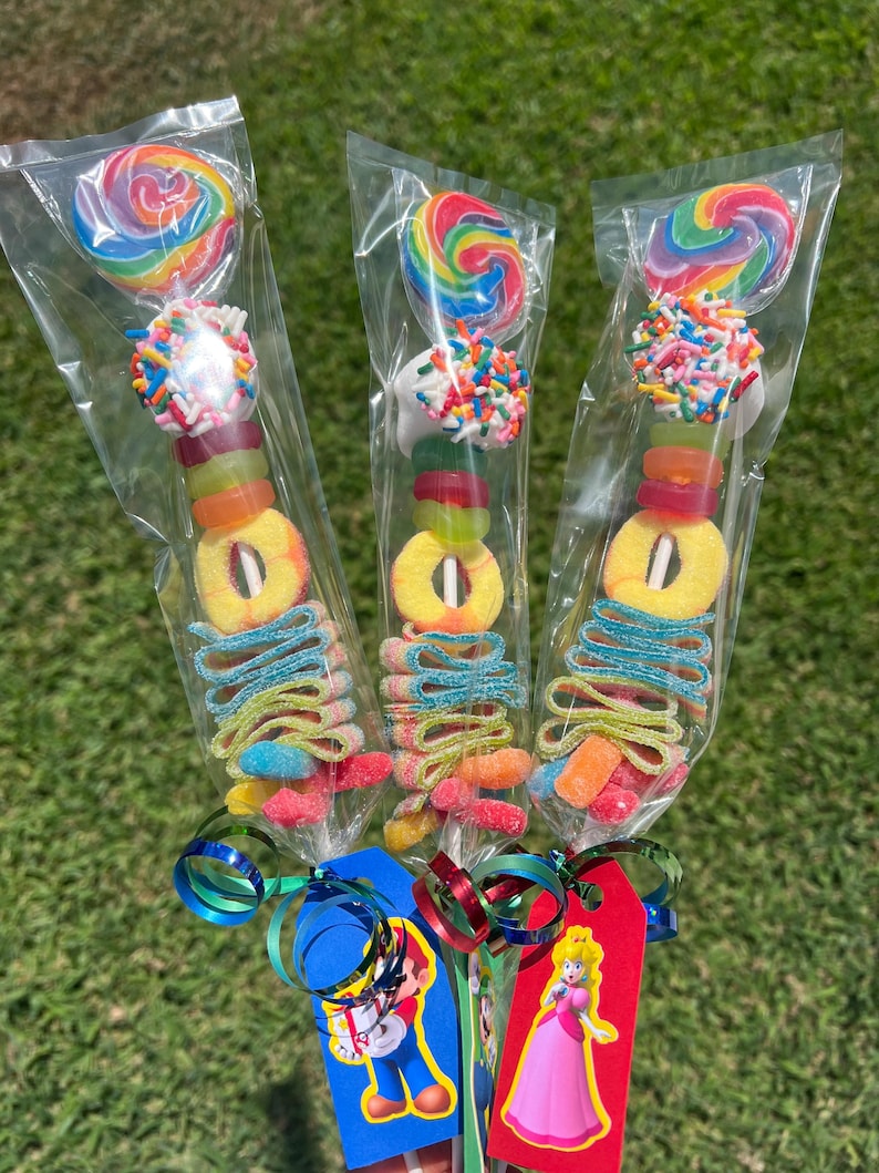 30+ Super Mario Candy Kabobs With FREE Priority Mail Shipping - Etsy