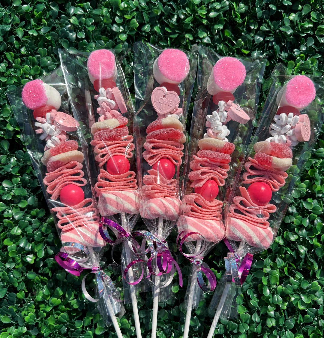 10+ Pink Candy Kabobs With Personalized Tags and FREE Priority Mail ...
