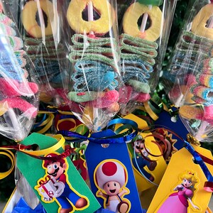 5 LARGE Super Mario Candy Kabobs With FREE Personalized Tags - Etsy