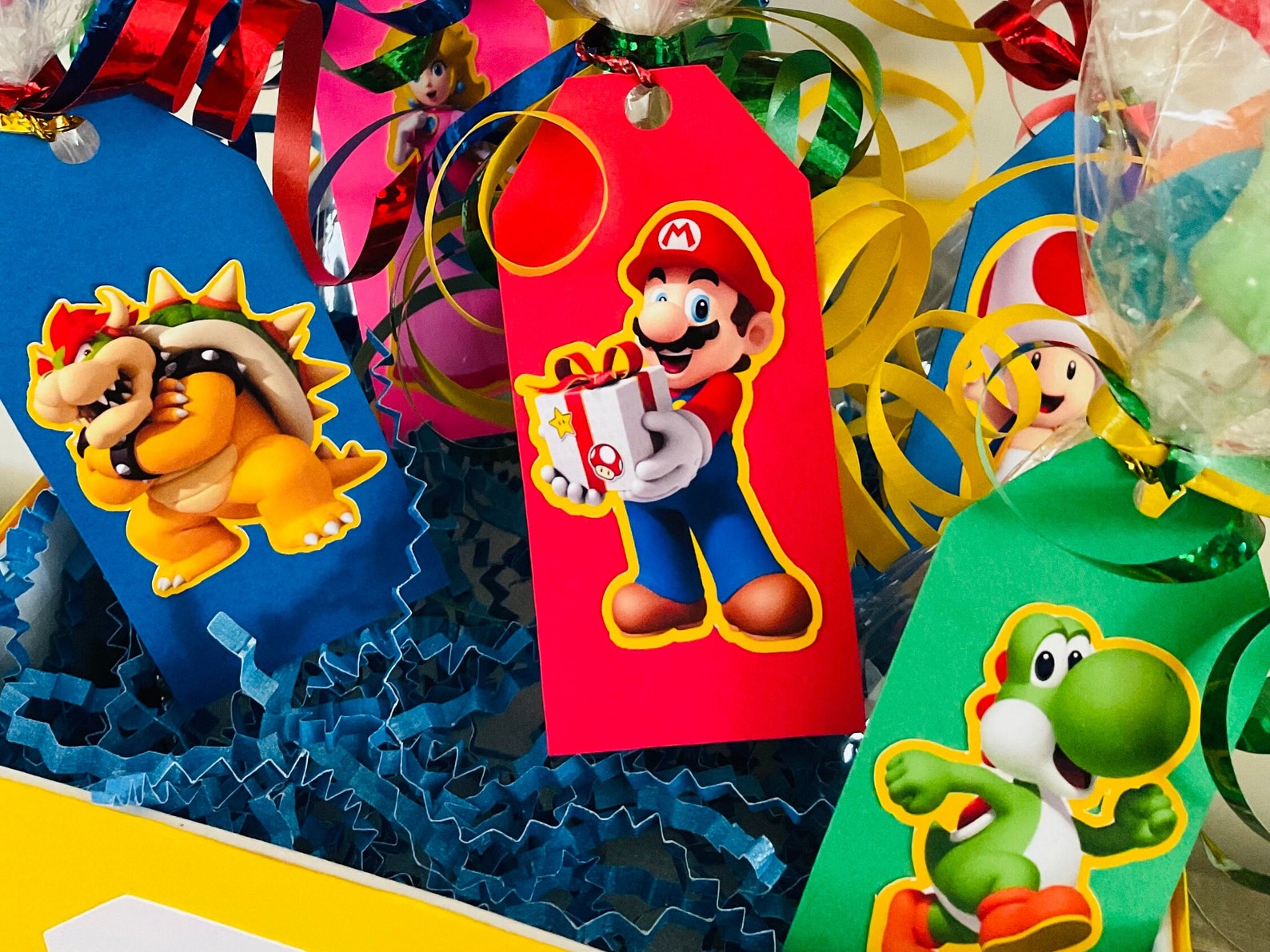 LARGE QUANTITY Super Mario Candy Kabobs With FREE Personalized Tags - Etsy