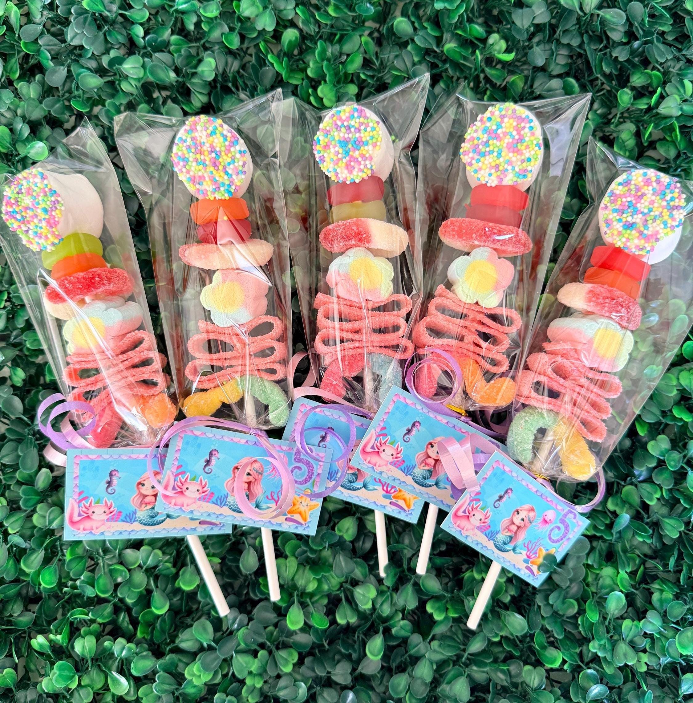 10+ Mini Pastel Candy Kabobs Personalized Party Favors - Etsy