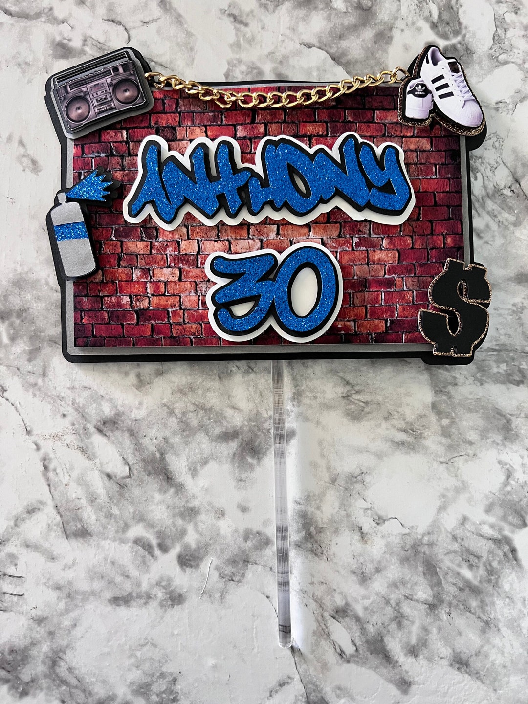 80s Theme Hip Hop Cake Topper - Etsy