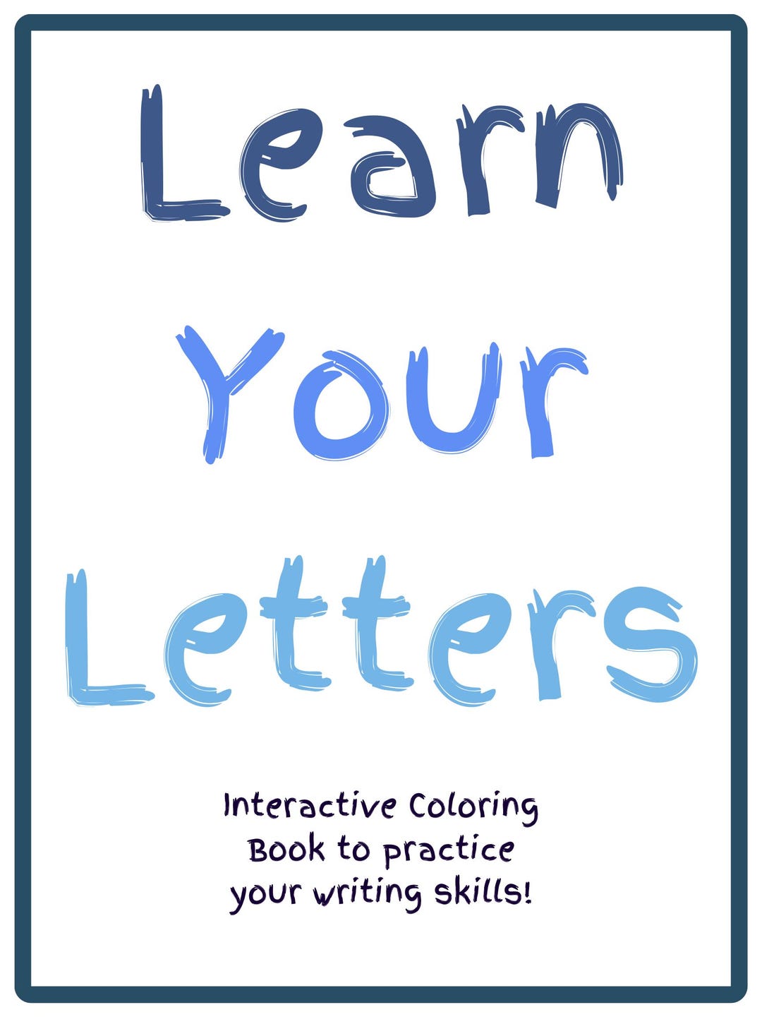 Learn Your Letters Coloring Book! - Printable Coloring Pages - Etsy