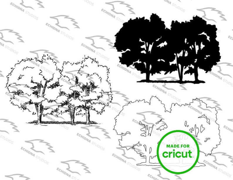 Tori's Trees Digital Stamp (svg, Png, Pdf, Jpg) Instant Download, Digi ...