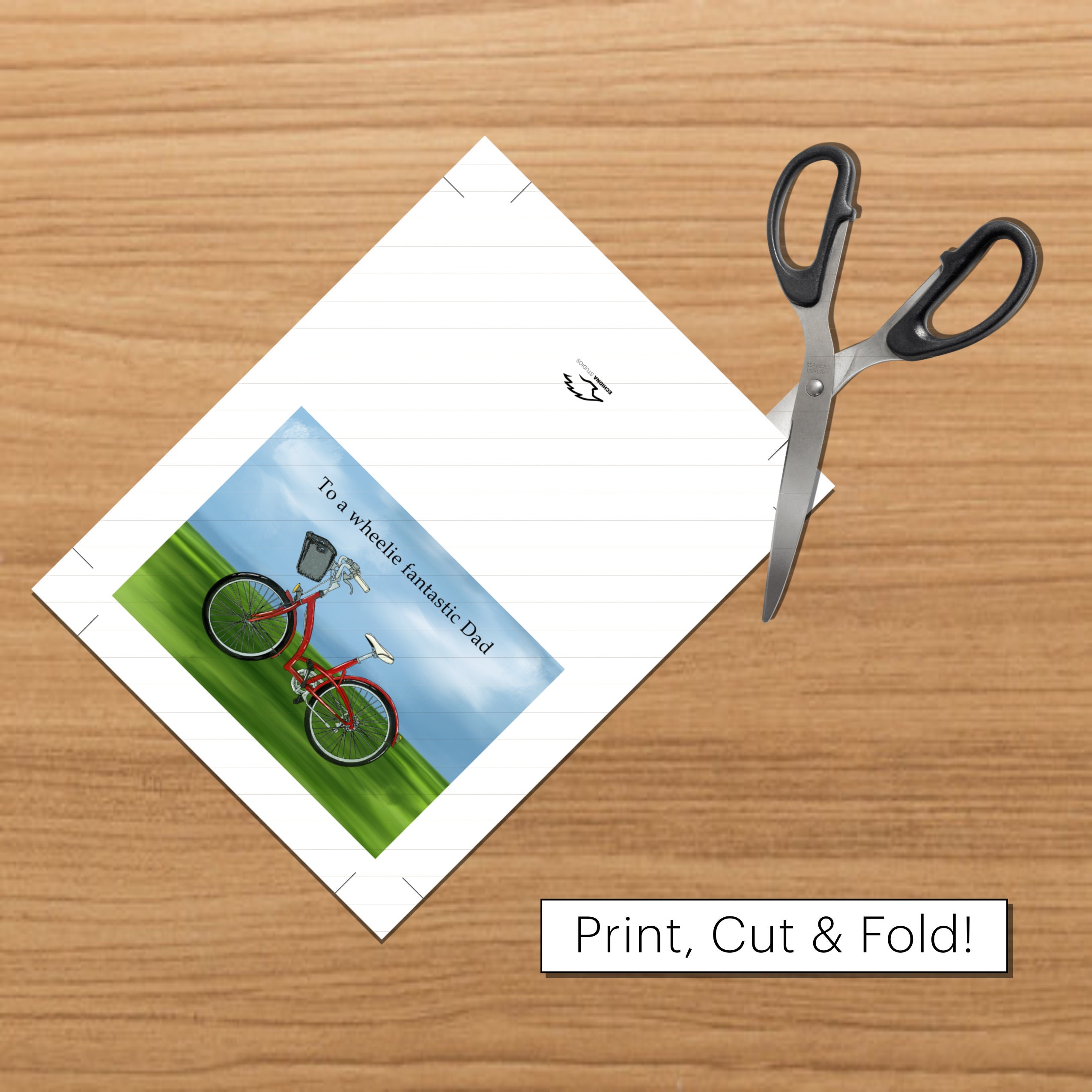 To a Wheelie Fantastic Dad Fathers Day Bike Printable Card PNG, PDF ...