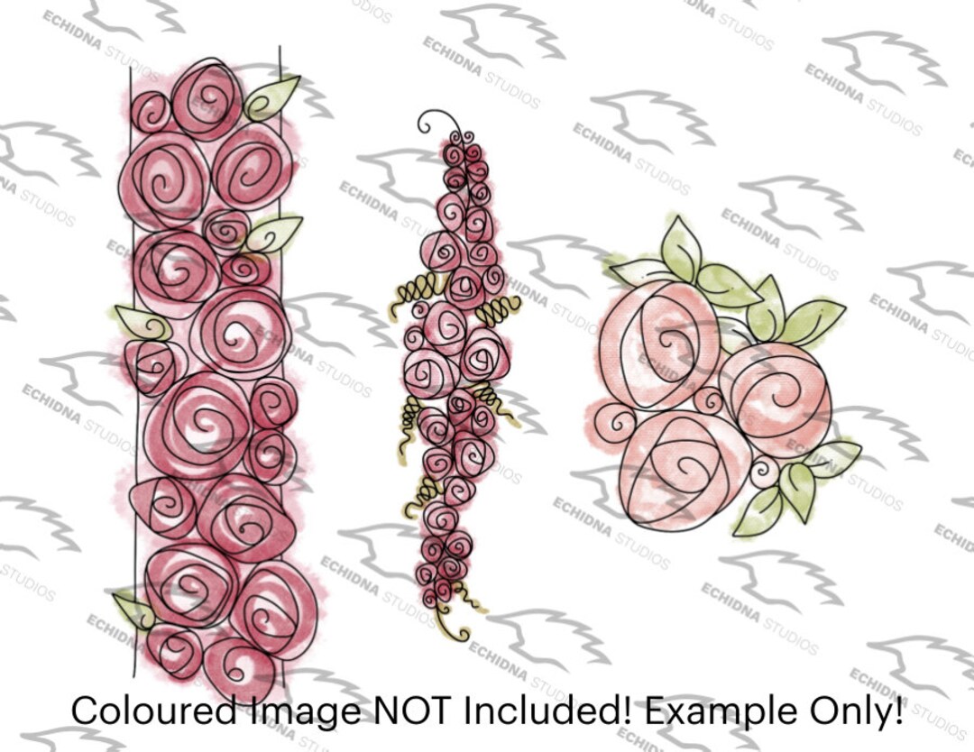 Roses Digital Stamp svg, Png, Pdf, Jpg - Etsy