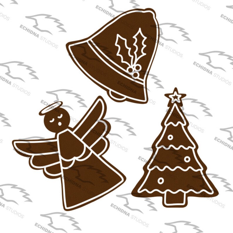 Gingerbread Set Digital Stamps (svg, Png, Pdf, Jpg) - Etsy Canada
