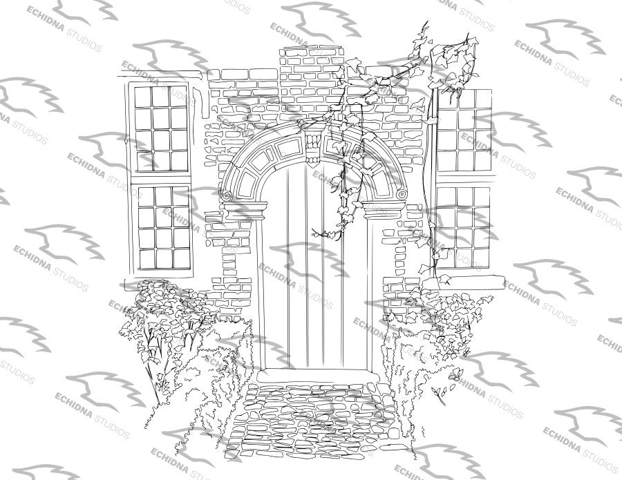 Old Stone Doorway Digital Stamp (svg, Png, Pdf, Jpg) - Etsy