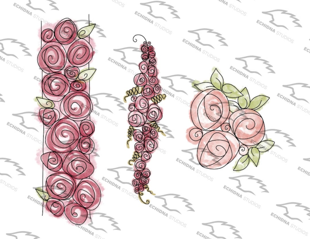 Roses Digital Stamp svg Png Pdf Jpg - Etsy