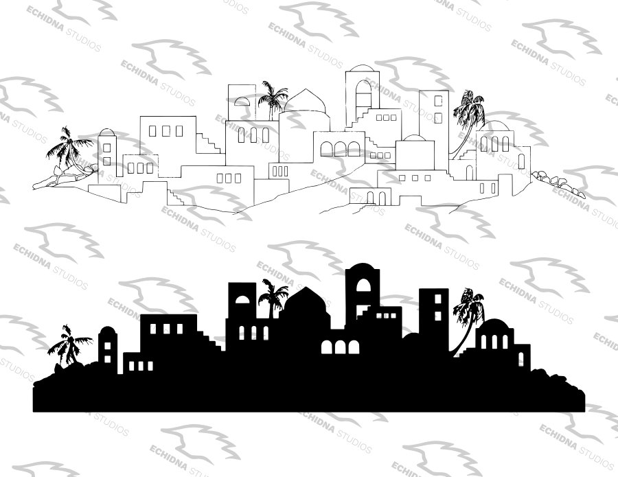 Bethlehem Skyline Digital Stamp (svg, Png, Pdf, Jpg) Instant Download ...