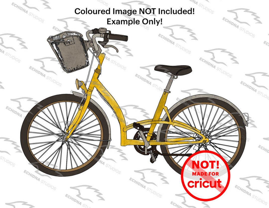 City Bike Digital Stamp (svg, Png, Pdf, Jpg) Instant Download, Digi ...