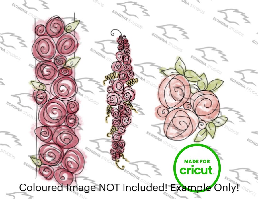 Roses Digital Stamp (svg, Png, Pdf, Jpg) - Etsy