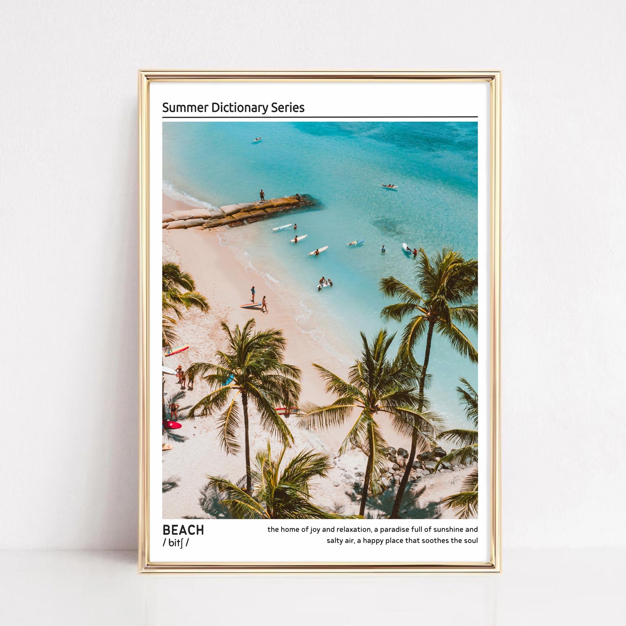 Coastal Wall Art Set of 3 Beach Photography Poster, Ocean Waves Print ...