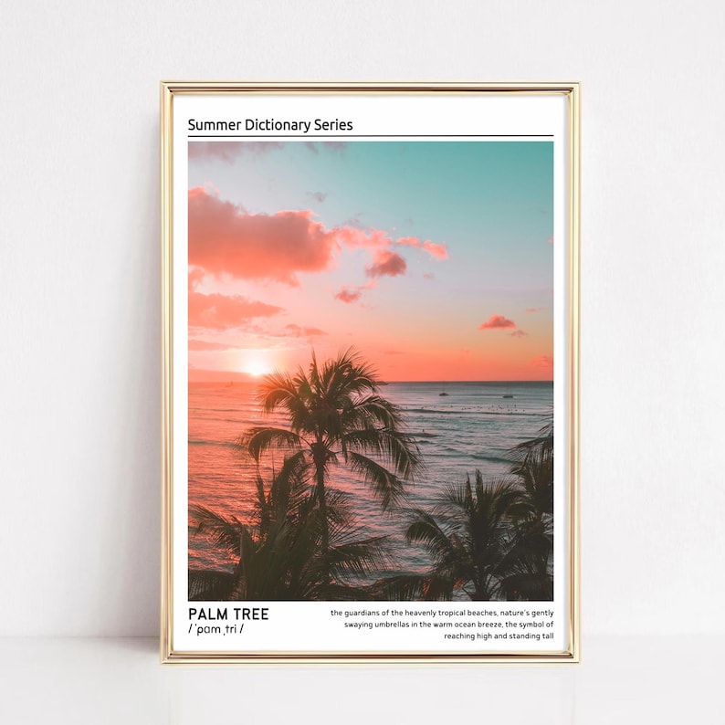 Coastal Life Print Set of 3 Sunset Poster, Trendy Beach Photography ...