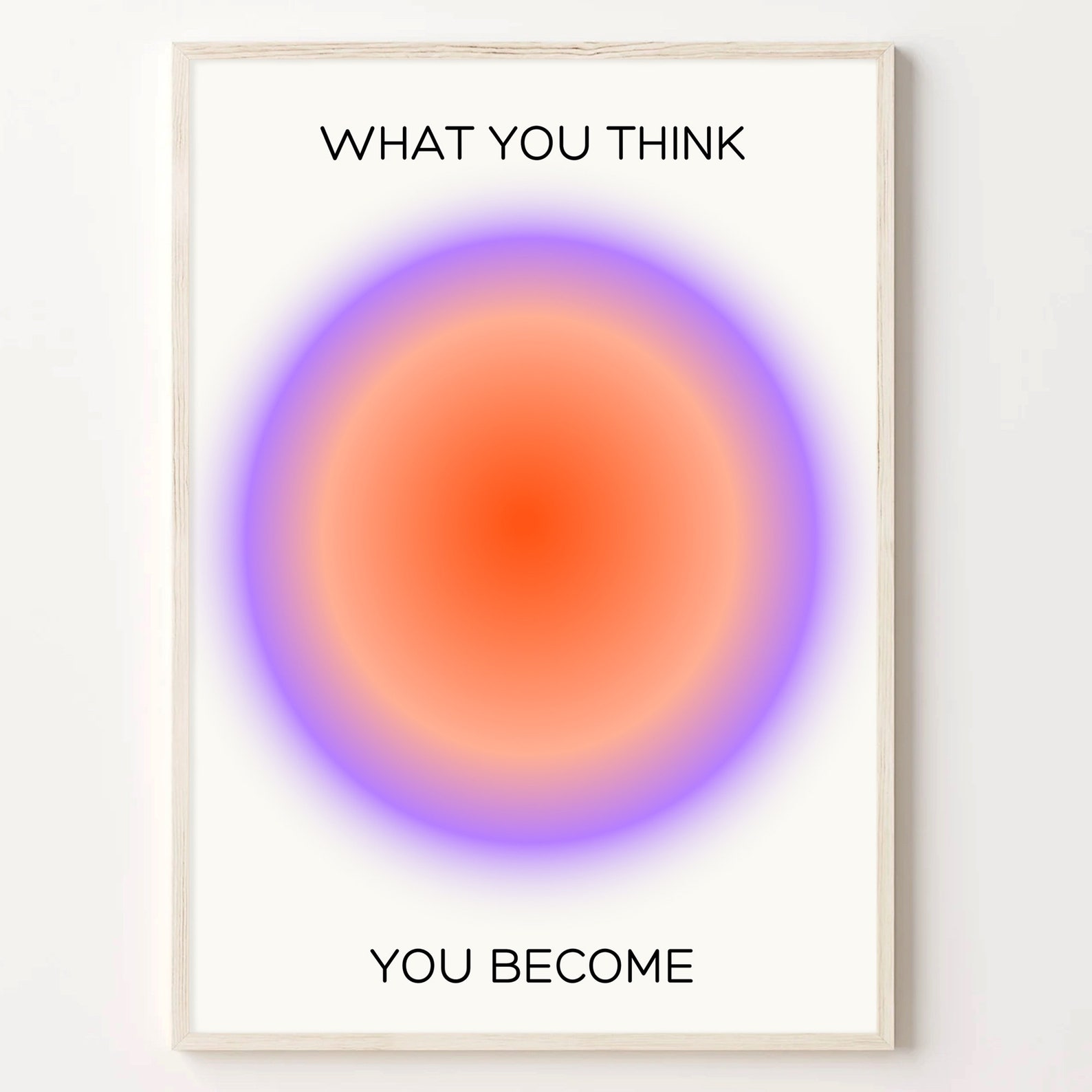 Positive Energy Gallery Wall Art Set of 3, Colorful Aura Poster ...
