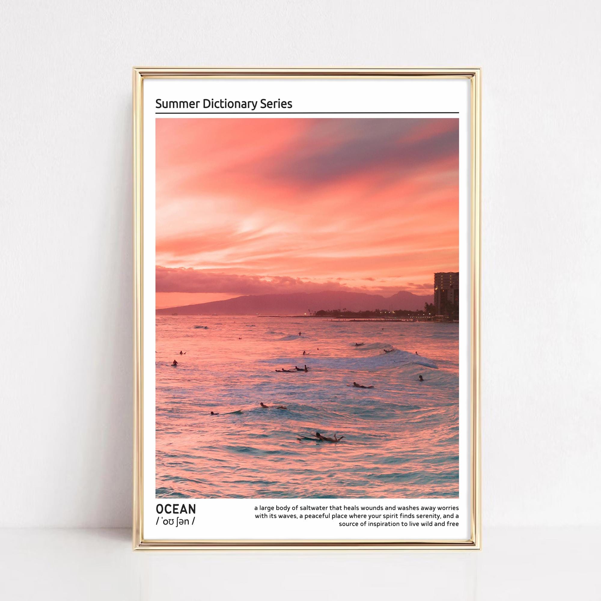 Aesthetic Coastal Life Print Set of 3 Sunset Poster, Trendy Beach ...