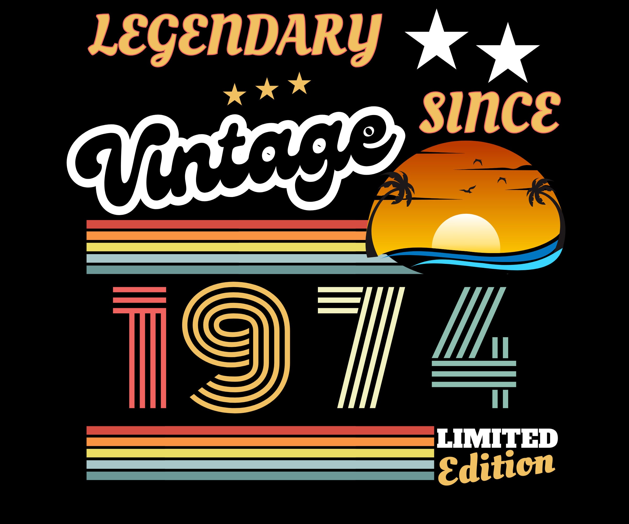 Vintage 1974 50th Birthday: Digital Edition for Classic Gift Ideas - Etsy