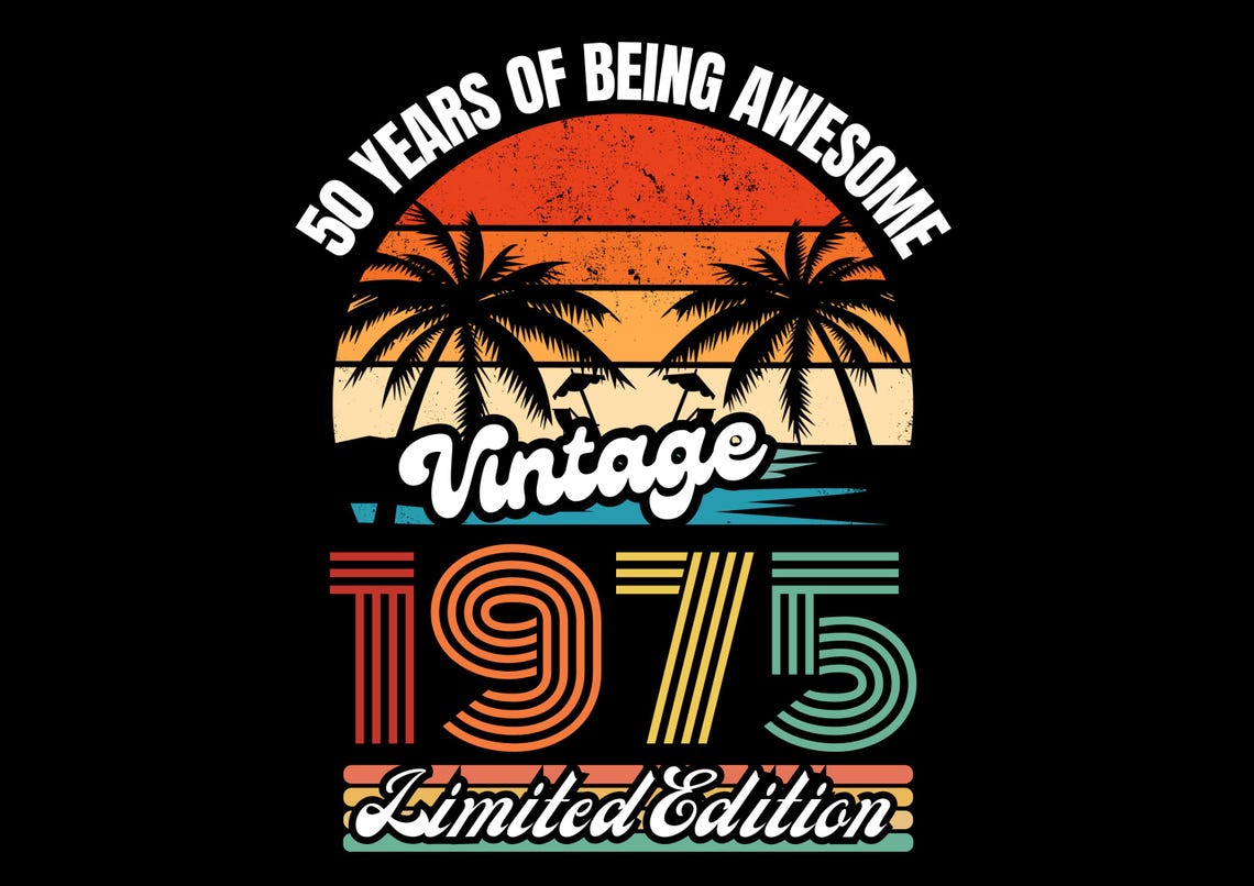 Vintage 1975 50th Birthday: Digital Edition for Classic Gift Ideas - Etsy