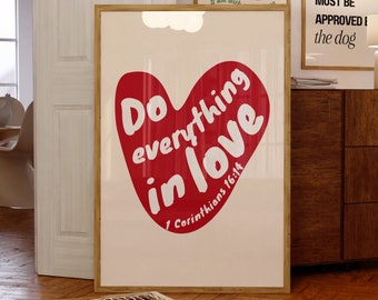 Let All That You Do Be Done in Love, Printable Wall Art, Corinthians ...