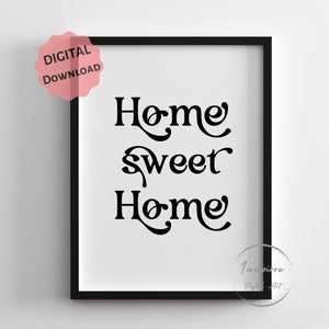 Home Sweet Home PRINTABLE, Living Room Wall Art, Entryway Decor ...