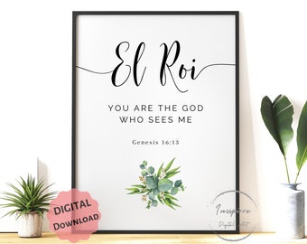 Genesis 16:13 Hagar the God Who Sees Digital Download Modern Christian ...