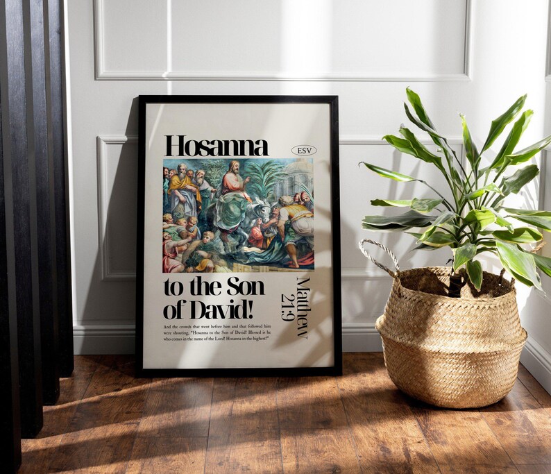 Jesus' Triumphal Entry PRINTABLE, Hosanna Wall Art, Palm Sunday ...