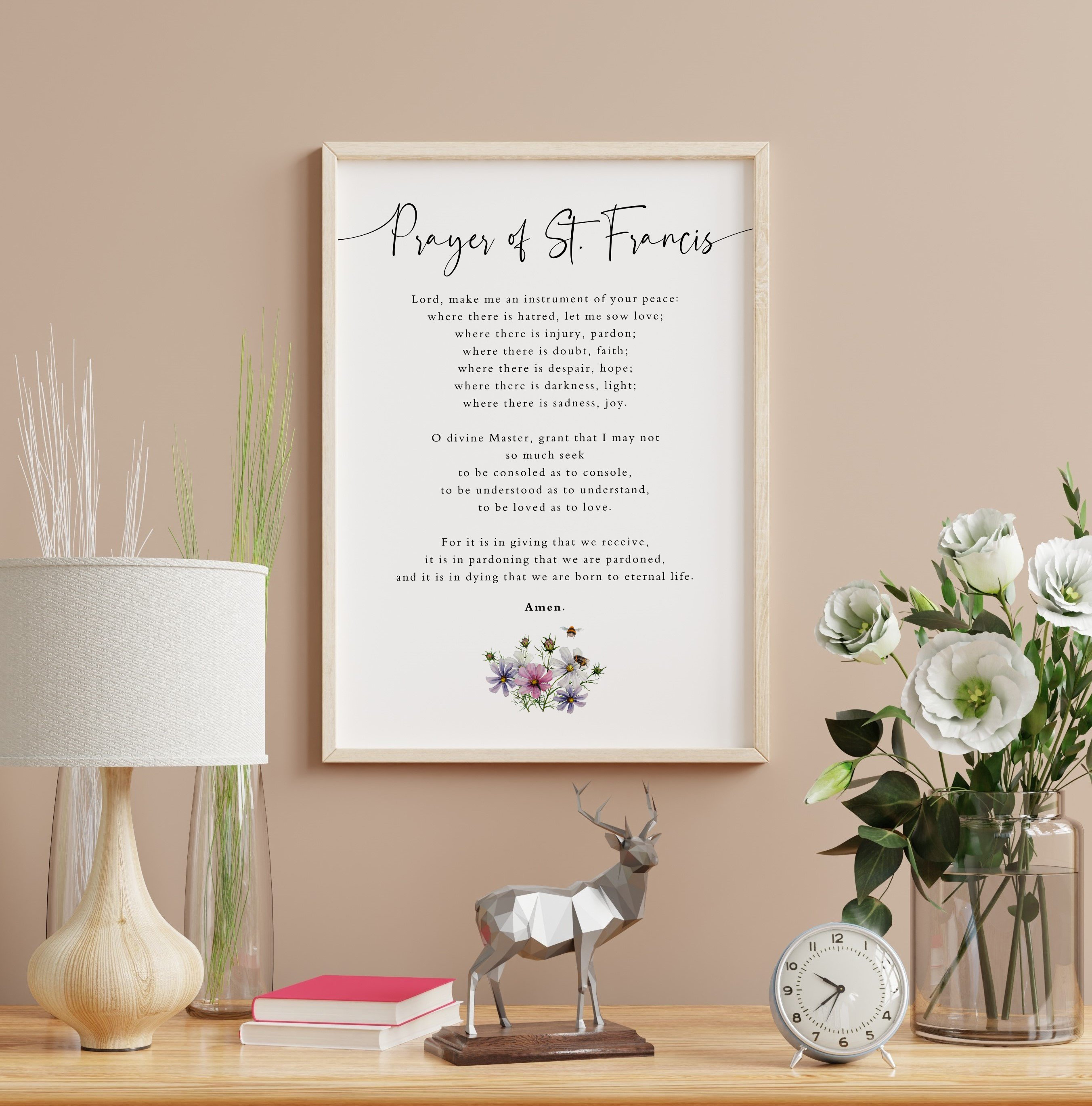 Prayer of St. Francis of Assissi PRINTABLE, Catholic Prayer Wall Decor ...