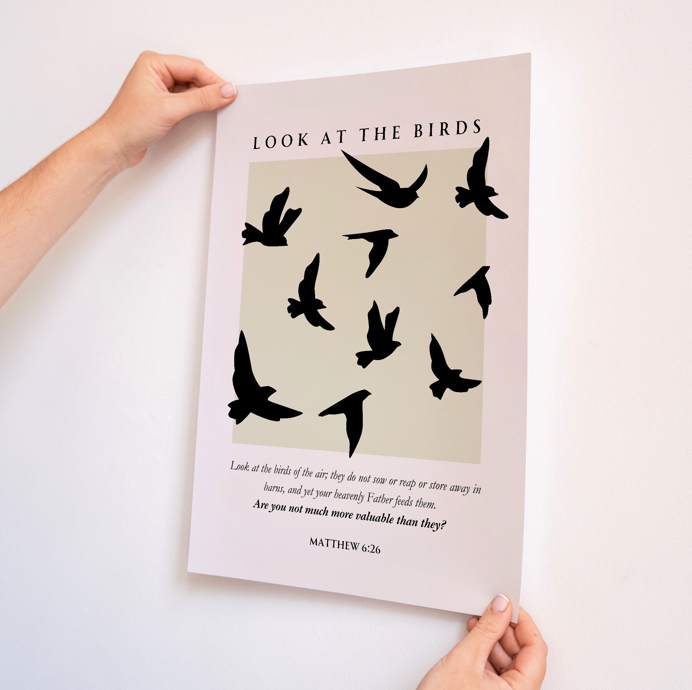 Look at the Birds of the Air PRINTABLE, Matthew 6:26, Modern Bible ...