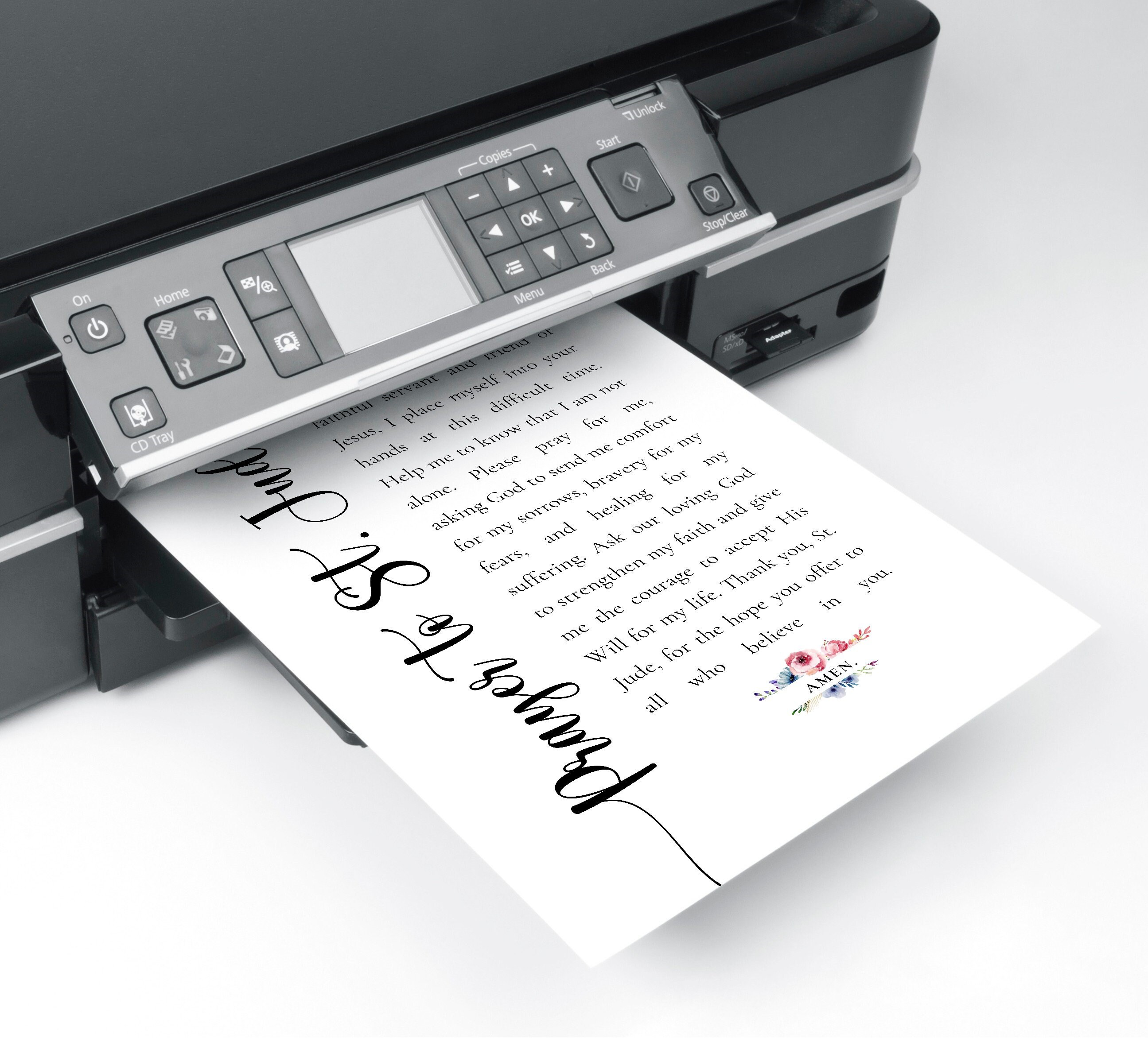 Prayer to St. Jude PRINTABLE, Healing Prayer Sign, Christian Faith Wall ...