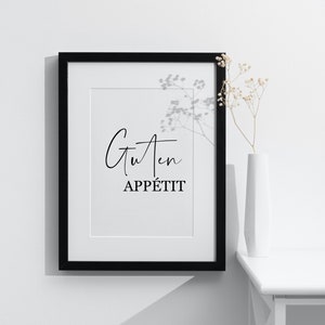 Guten Appétit PRINTABLE, German Kitchen Décor, Bon Appétit Sign ...
