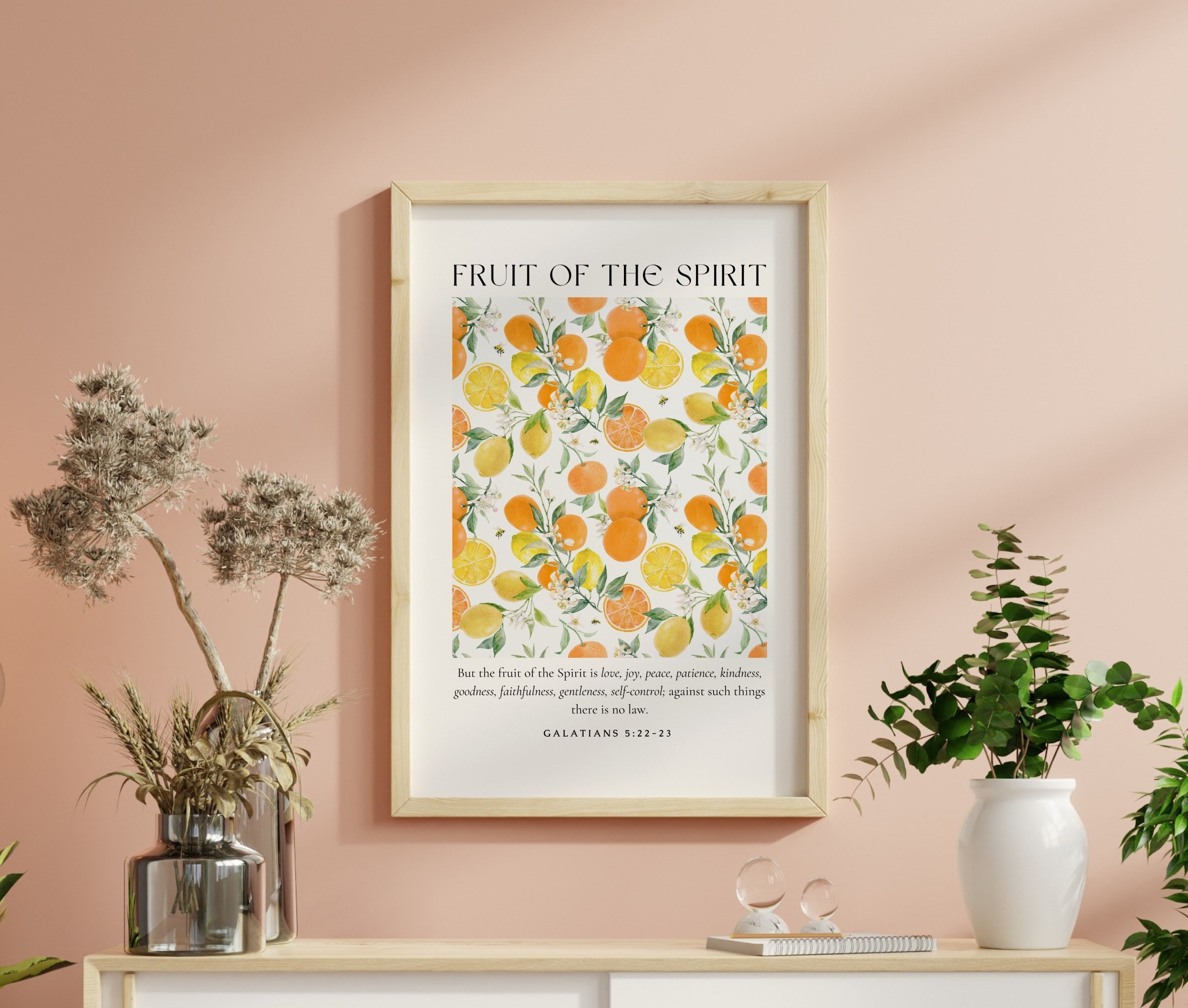 Fruit of the Spirit PRINTABLE, Galatians 5:22-23, Vintage Bible Verse ...