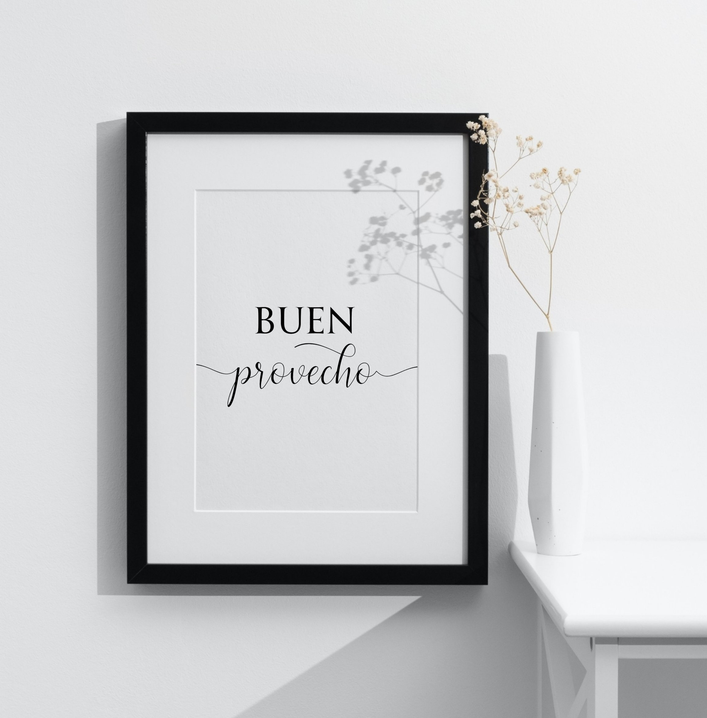 Buen Provecho PRINTABLE, Bon Appétit Sign, Spanish Kitchen Décor ...