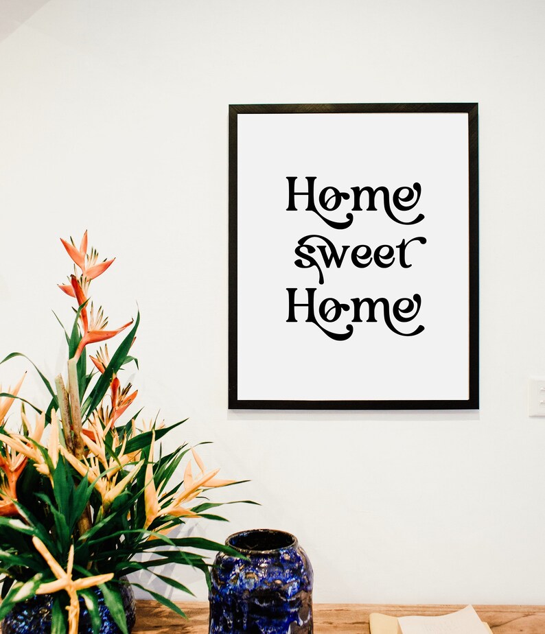 Home Sweet Home PRINTABLE, Living Room Wall Art, Entryway Decor ...