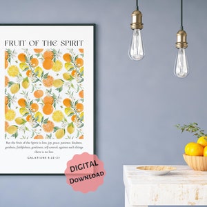Fruit of the Spirit PRINTABLE, Galatians 5:22-23, Vintage Bible Verse ...