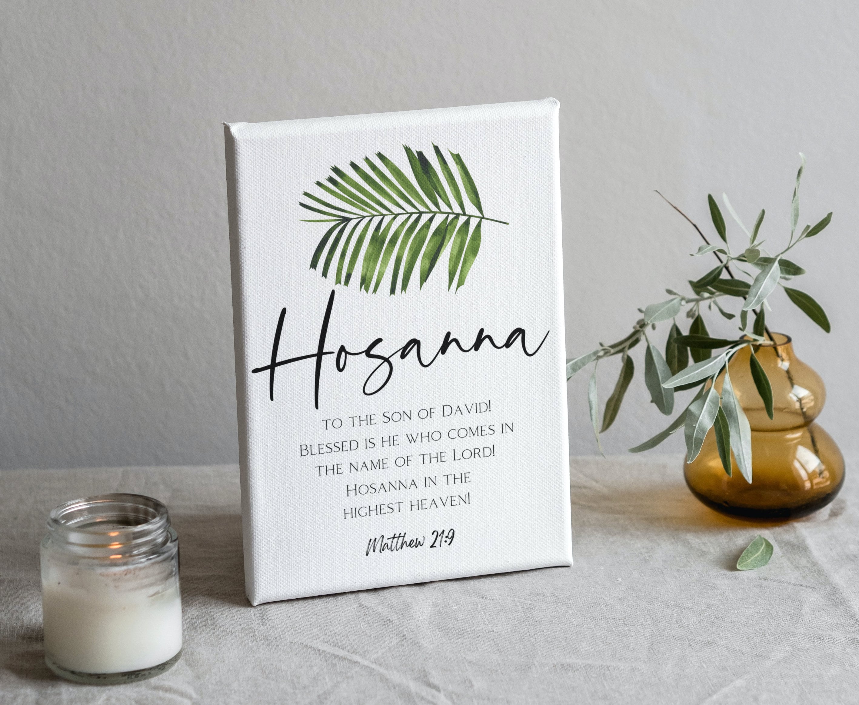 Hosanna in the Highest PRINTABLE, Matthew 21:9, Palm Sunday Wall Decor ...