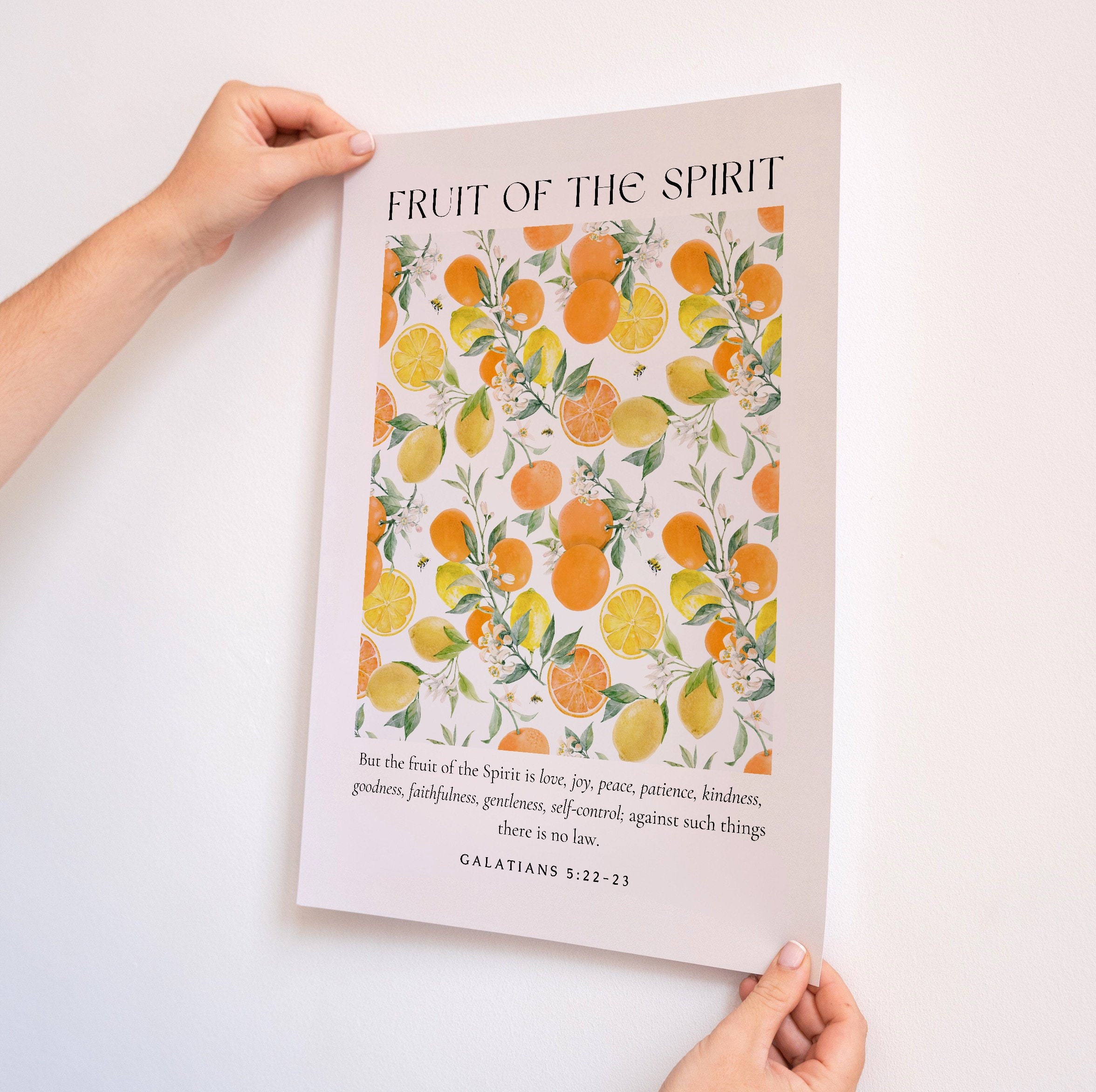 Fruit of the Spirit PRINTABLE, Galatians 5:22-23, Vintage Bible Verse ...