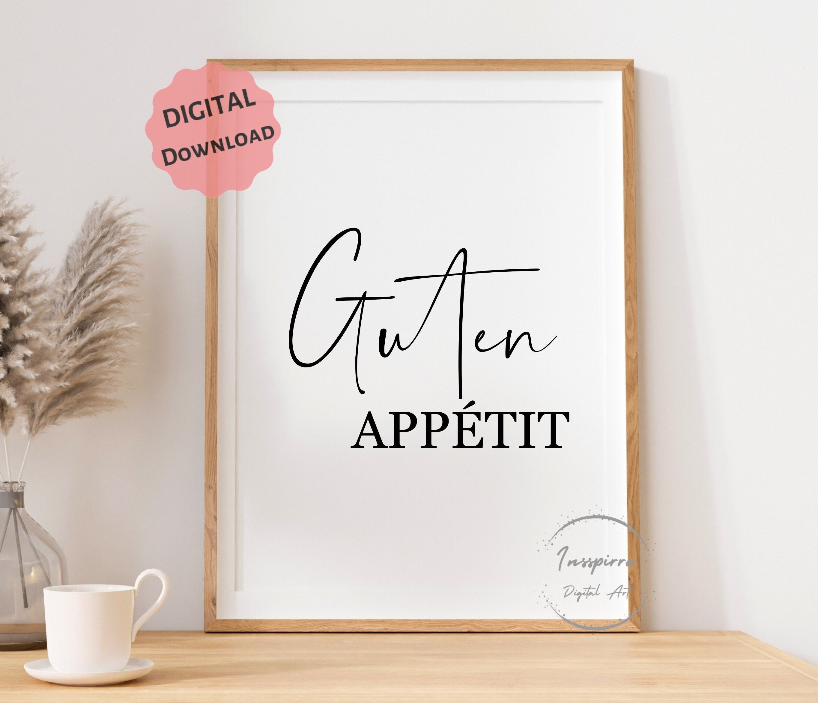 Guten Appétit PRINTABLE, German Kitchen Décor, Bon Appétit Sign ...