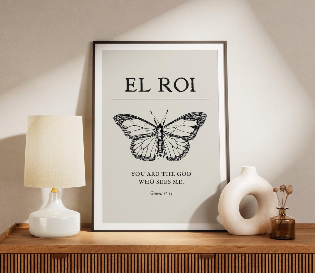 El Roi PRINTABLE, the God Who Sees Me, Vintage Christian Wall Art ...