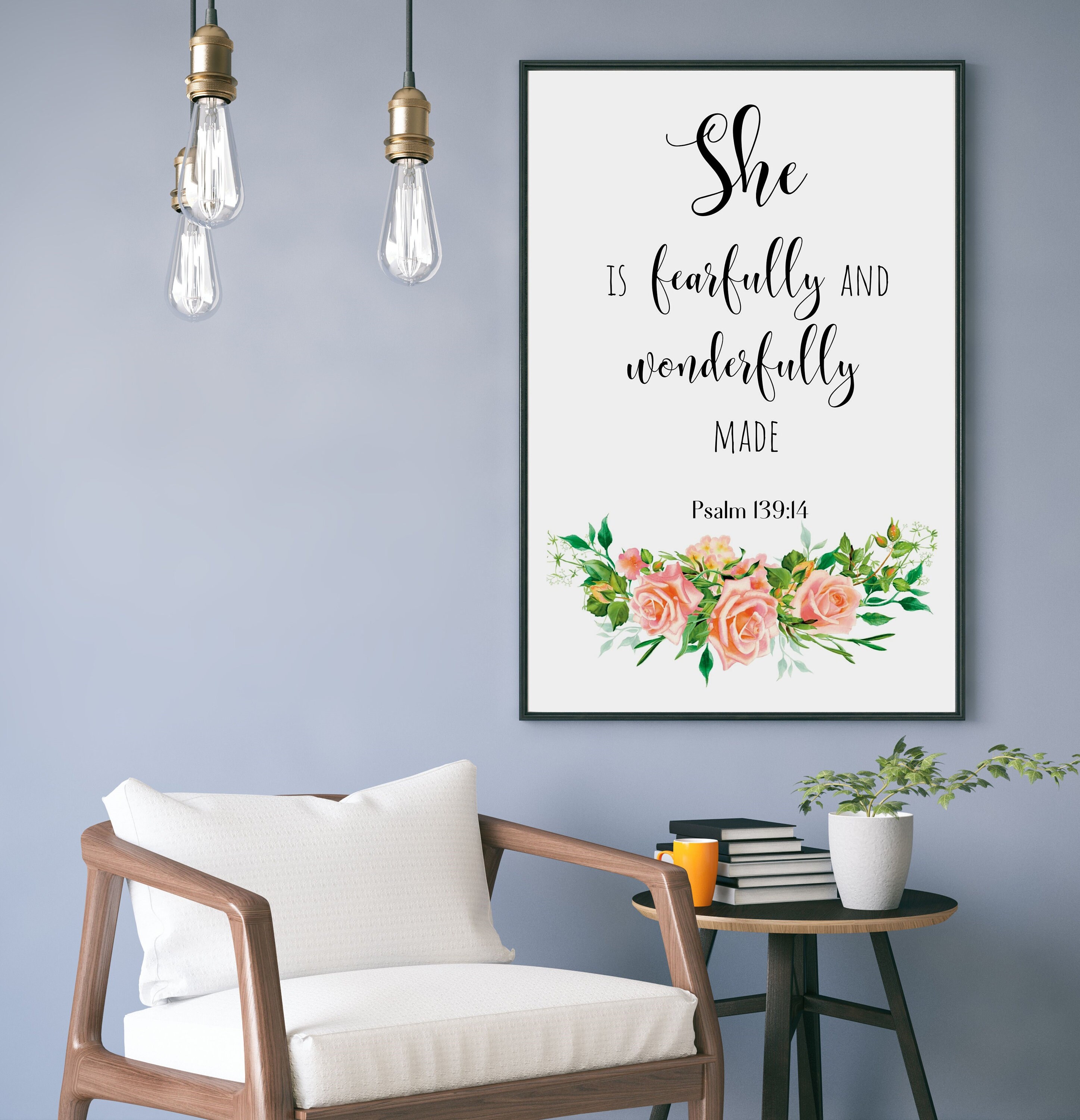 Fearfully and Wonderfully Made PRINTABLE, Psalm 139:14, Baptism Gift ...