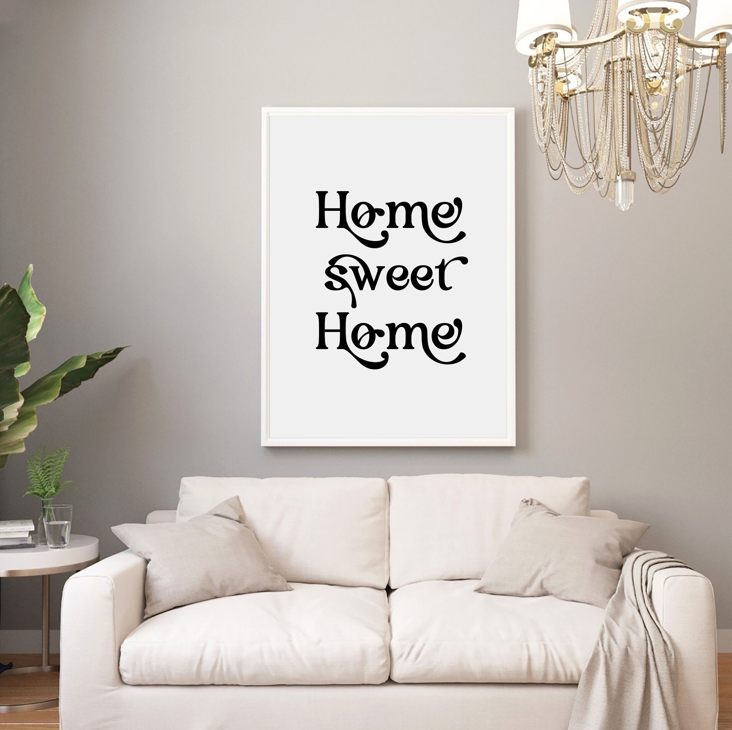 Home Sweet Home PRINTABLE, Living Room Wall Art, Entryway Decor ...