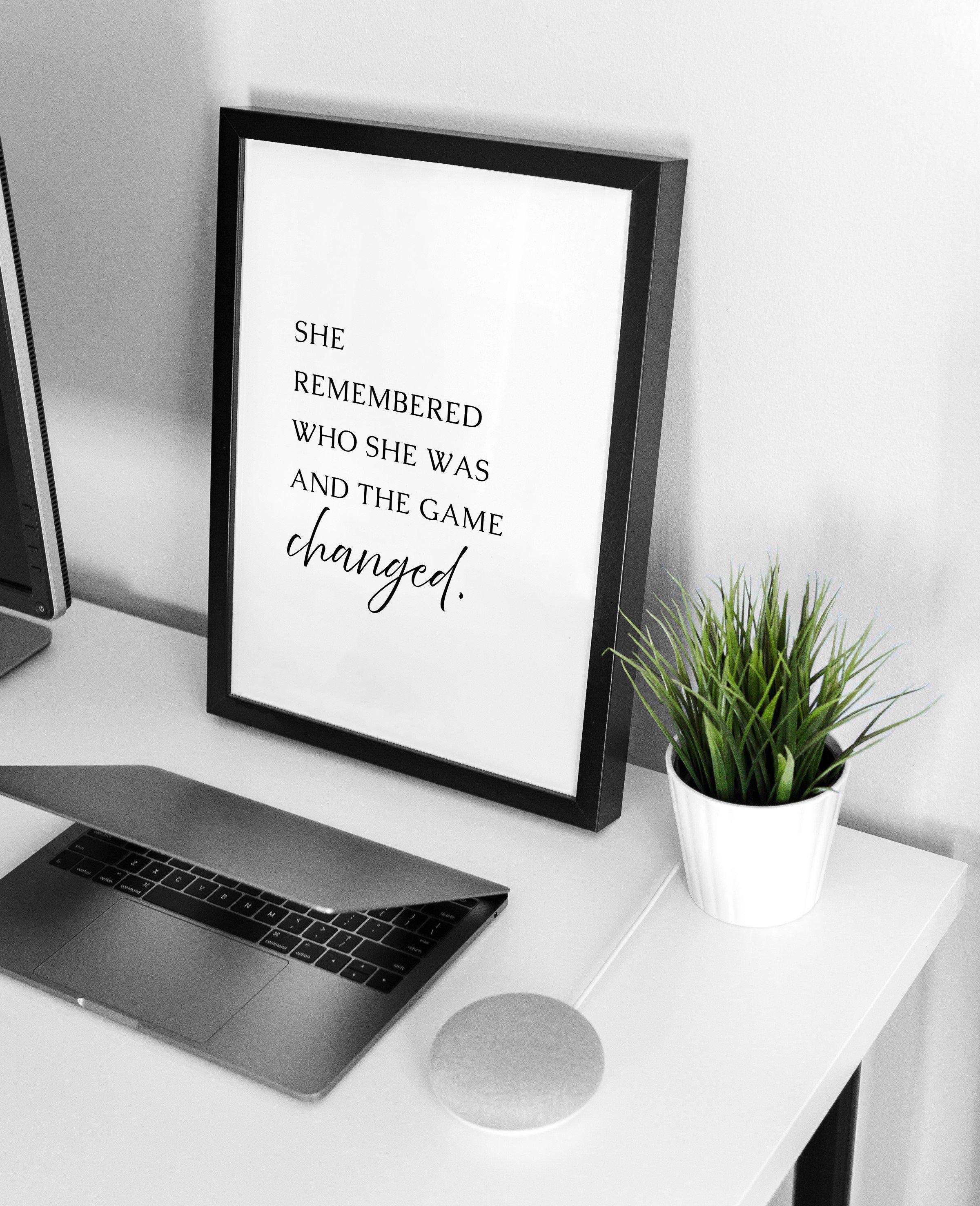 She Remembered Who She Was PRINTABLE, Strong Women Empowerment Poster ...
