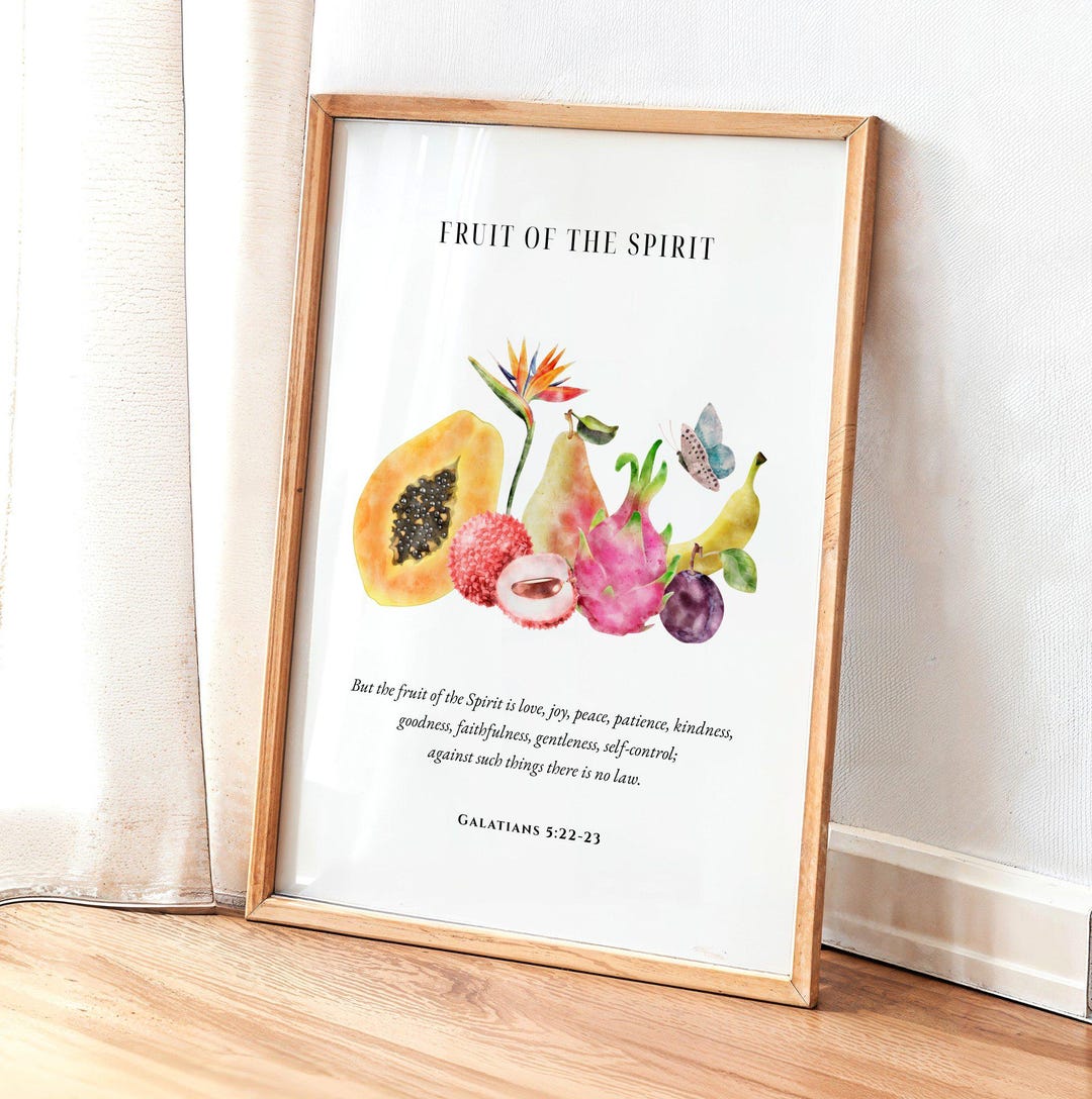 Fruit of the Spirit PRINTABLE, Kitchen Scripture Decor, Galatians 5:22 ...