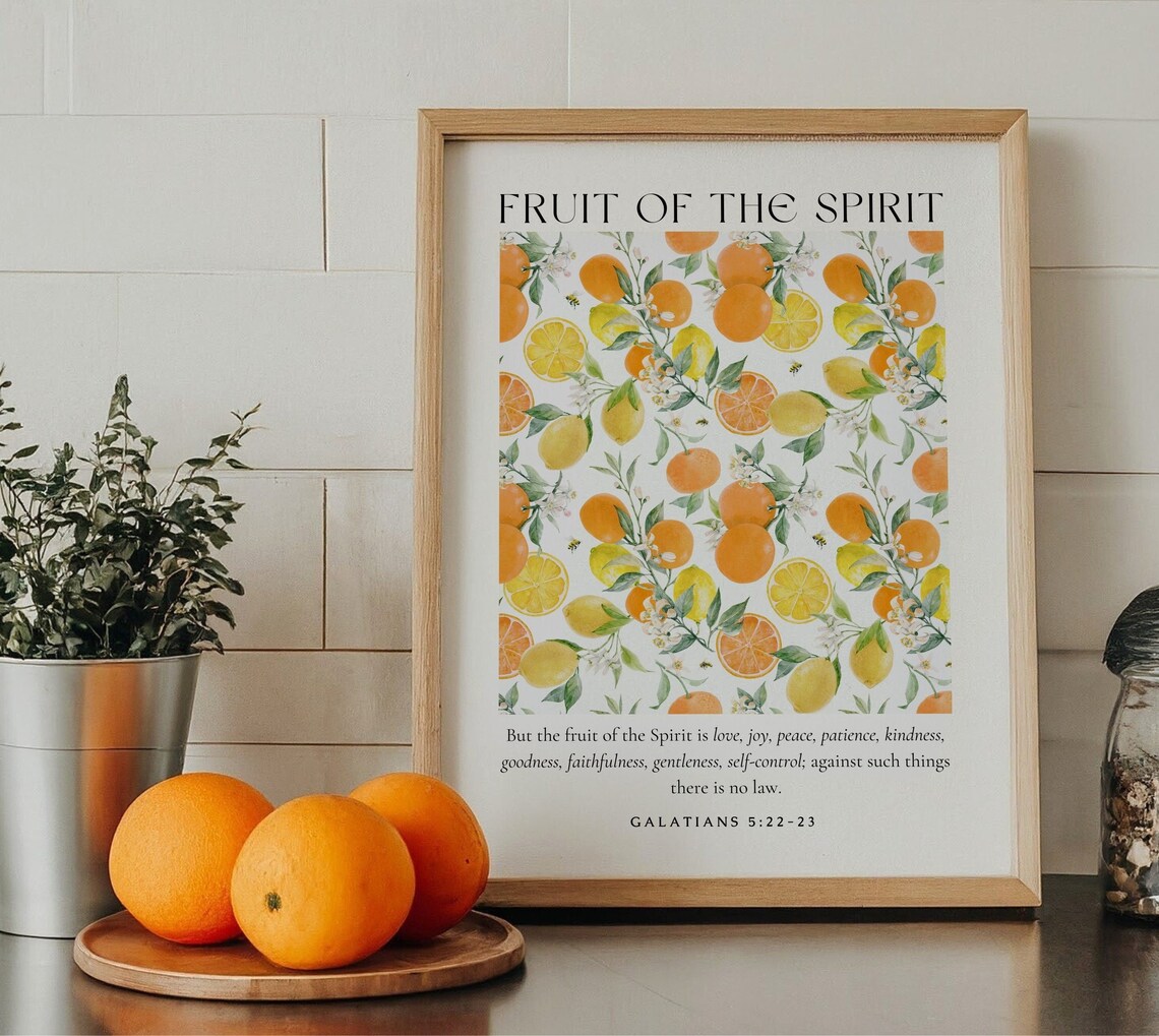Fruit of the Spirit PRINTABLE, Galatians 5:22-23, Vintage Bible Verse ...