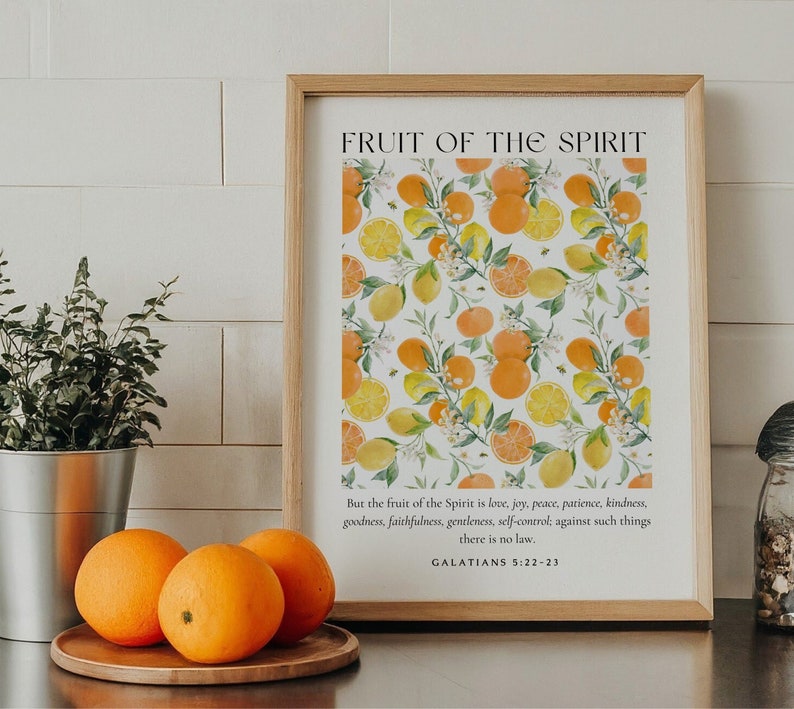 Fruit of the Spirit PRINTABLE, Galatians 5:22-23, Vintage Bible Verse ...