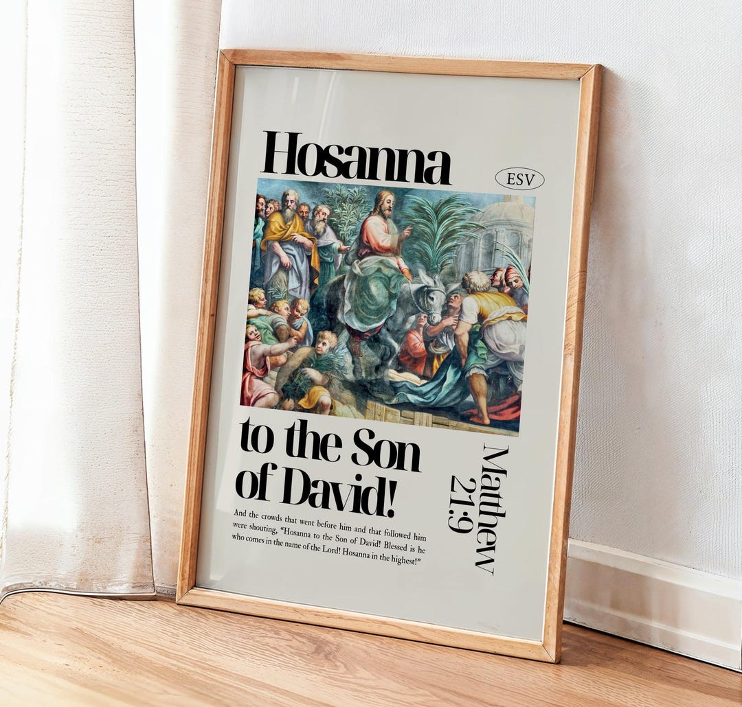 Jesus' Triumphal Entry PRINTABLE, Hosanna Wall Art, Palm Sunday ...