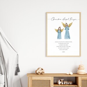Guardian Angel Prayer PRINTABLE, Angel of God, Kids Room Wall Art ...